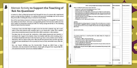 Memoir Writing - Planning Templates