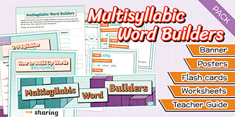 Multisyllabic Words Worksheet (Differentiated)