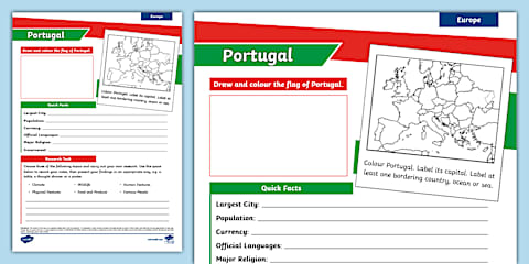 KS1 Portugal Word Search - Twinkl