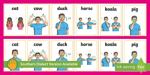 Auslan Colour Signs Matching Cards | Twinkl Resources