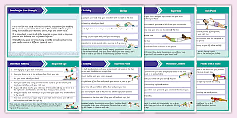 Circuit Training Station Cards