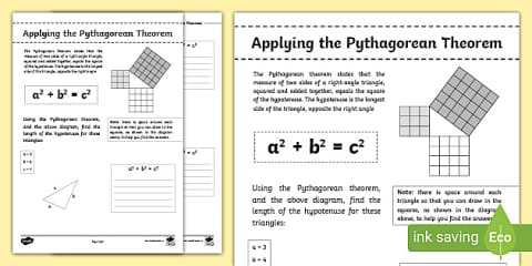 Escape the Room: Pythagoras' Theorem Exit Ticket
