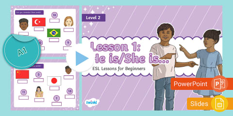 ESL Curriculum Level 2, Lesson 1 Worksheet