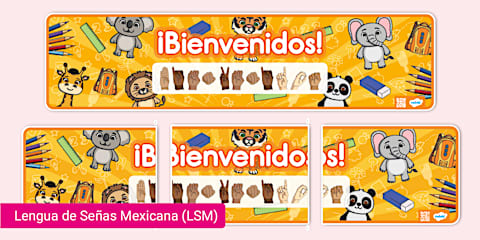 Letrero: Bienvenidos a clases