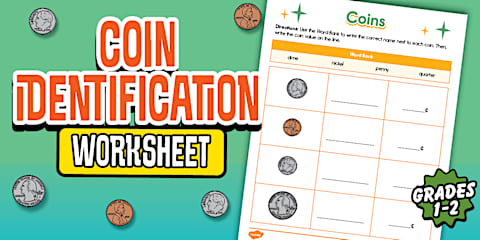 Kindergarten Identify the U.S. Coins Worksheet