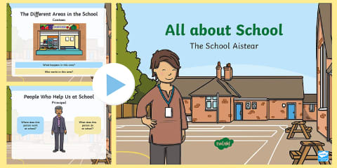 The School Aistear Classroom Trace the Words Worksheet