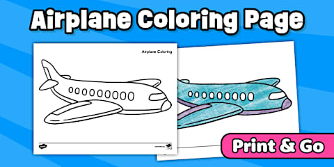 Early Childhood Label the Parts of a Plane Worksheet