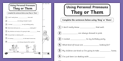 He, She, They And It: Personal Pronouns Board Game | Primary