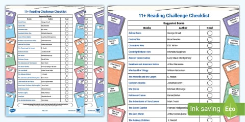 Printable Reading Challenges | Parent Literacy Support 7-11