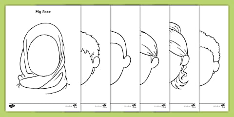 Blank Face and Hair Outlines
