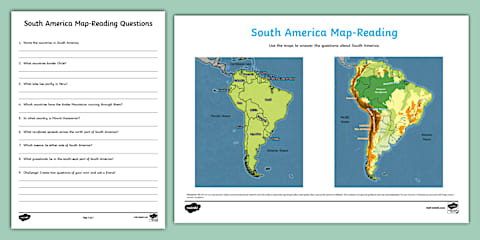 South American Map Activity