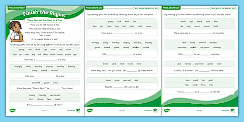 Spring Limerick Poem Template