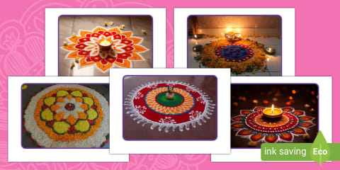 Diwali Simple Rangoli Pattern Templates | Twinkl