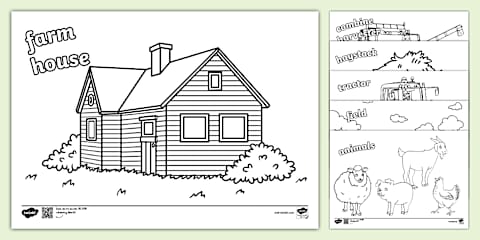 농장에서 창의적 글쓰기 On the Farm Short Burst Writing Template