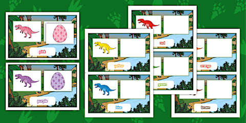 Dinosaur 2D Shape Matching Mats