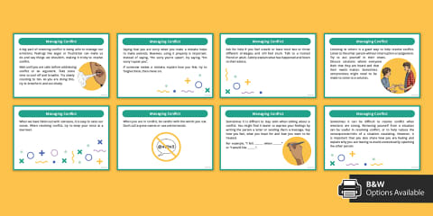 Friendship and Conflict Resolution Scenario Cards