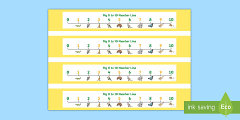 0-10 Number Line (Bears)