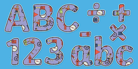 Earth and Space Themed Display Letters and Numbers Pack - Science ...