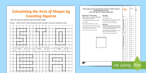 Find the Area Activity Sheet (With Grids)