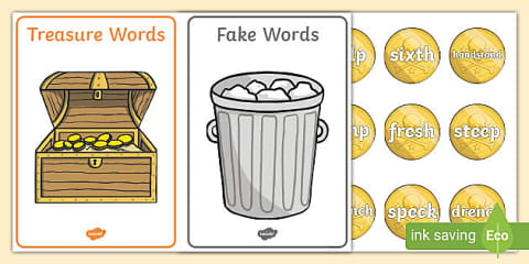 Trash or Treasure Nonsense Words Worksheet
