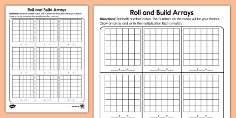 Arrays worksheet