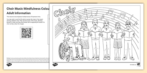 Orchestra Doodle Colouring Pages