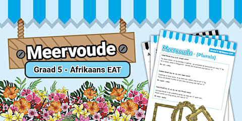 Senior Fase - Afrikaans - Meervoude - Plakkaat (KABV Belyn)