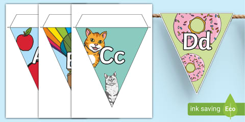 Star Themed Capital Letter Alphabet Bunting