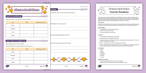 Chance Spinners Worksheet
