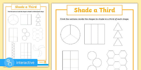 Introducing Fractions of Amounts - Finding One Third Worksheet