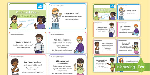 Odd and Even Number Real-Life Problem-Solving Challenge Cards