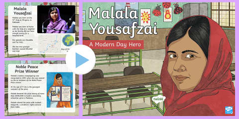 Malala Yousafzai Biographical PowerPoint & Google Slides