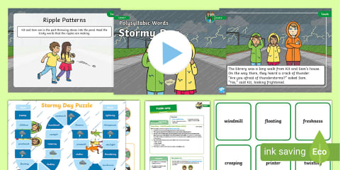 Phase 4 Sounding Out Polysyllabic Words Game