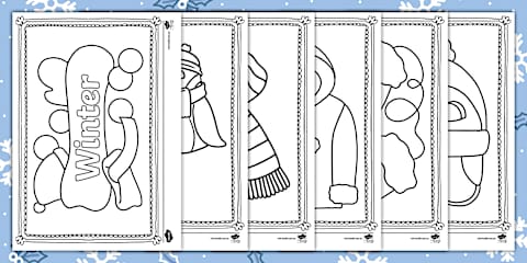 Winter Clothing Colouring Page
