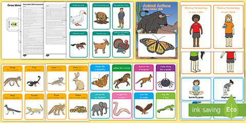 Ocean Animals Gross Motor Activity Cards