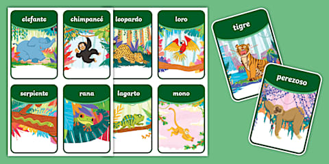 Pósters: animales de la selva