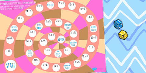 9 Times Table Multiplication And Division Board Game