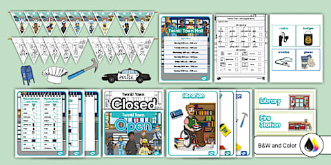 Community Helper Counting to 10 Clip Cards