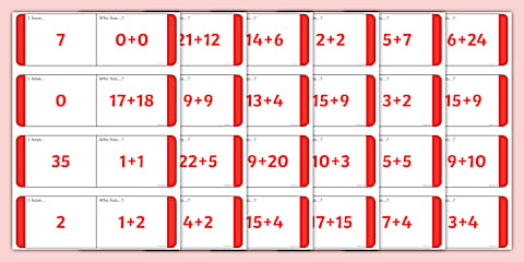 Subtraction Loop Cards to 50