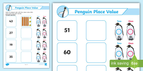 Tens and Ones Place Value Chart | F-2 Mathematics
