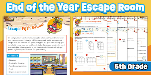 New Year's Eve Cross-Curricular Escape Room for 3rd-5th Grade