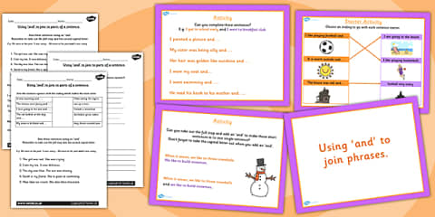 Using 'And' to Expand Sentences Activity (Ages 5 - 7)