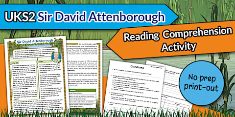KS2 Celebrating 100 Years of Sir David Attenborough Doodle Colouring