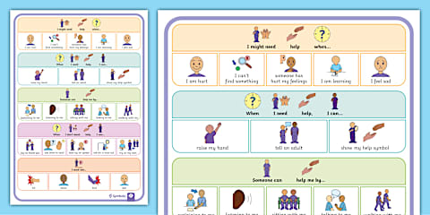Twinkl Symbols: Requesting Help Visuals