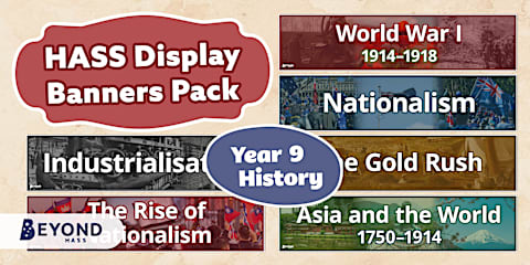 HASS (Year 10 History) Display Banners Pack