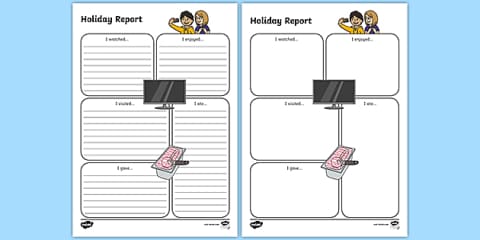 School Holiday Writing Activities | Primary English