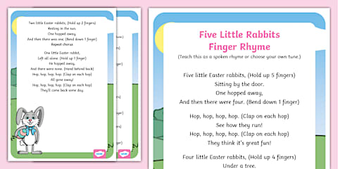 5 Little Easter Eggs Rhyme