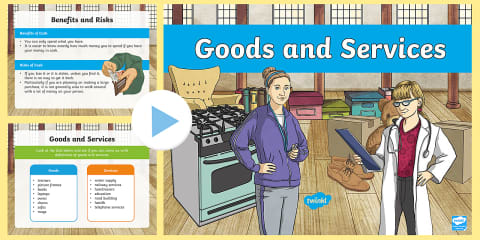 Goods and Services Cut and Stick Worksheet