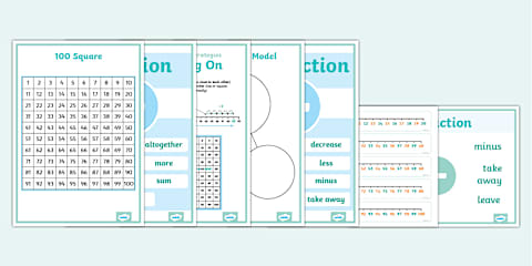 KS1 Addition and Subtraction Maths Working Wall Display Pack