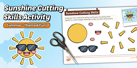 Triceratops Cutting Skills Activity